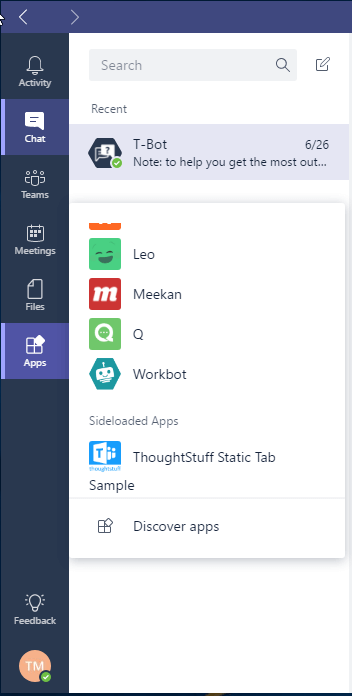Developing with Microsoft Teams: Creating Static Tabs | The thoughtstuff Blog